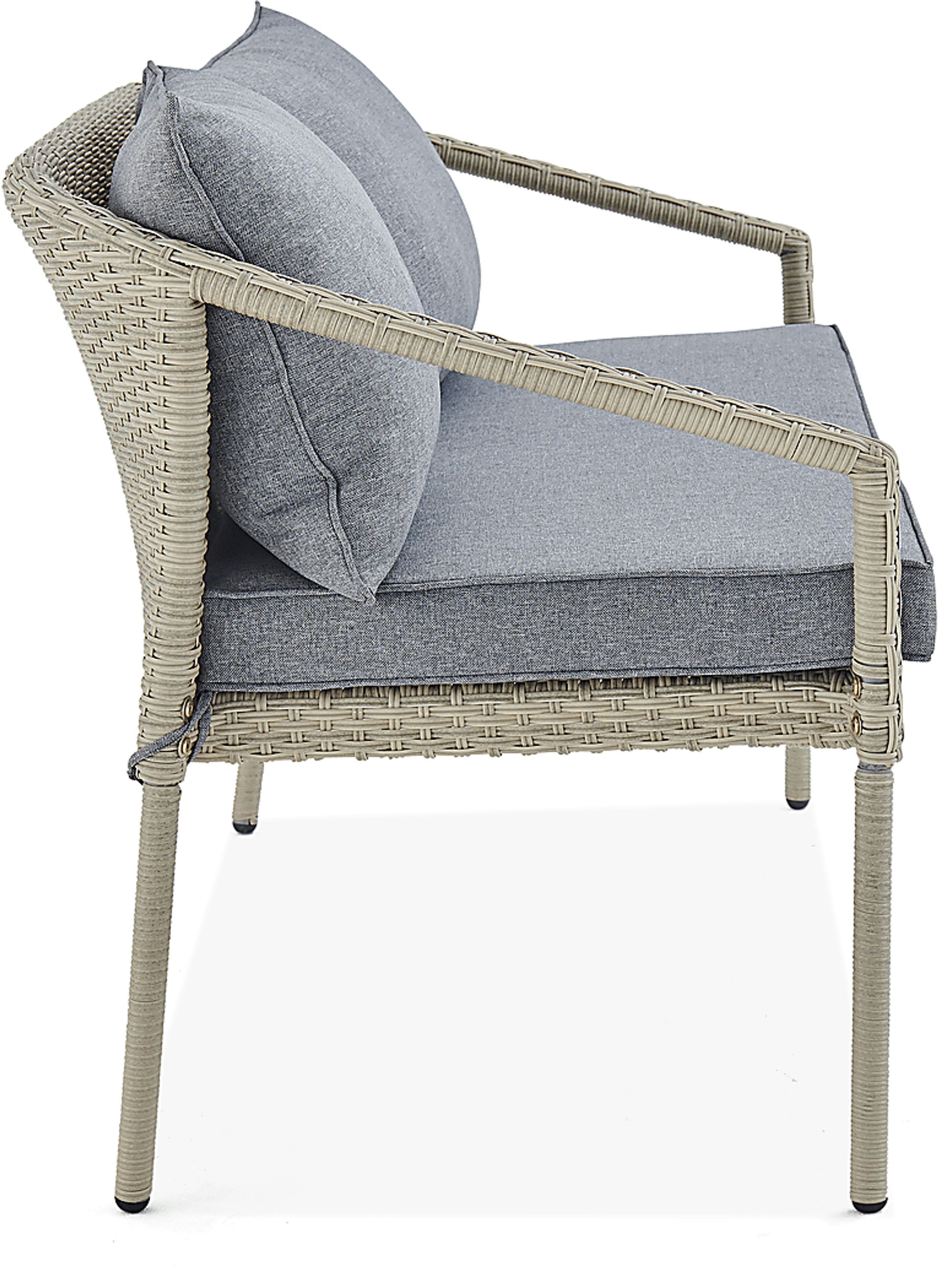 Sawtucket Gray Polyester Fabric Outdoor Bench | Rooms to Go