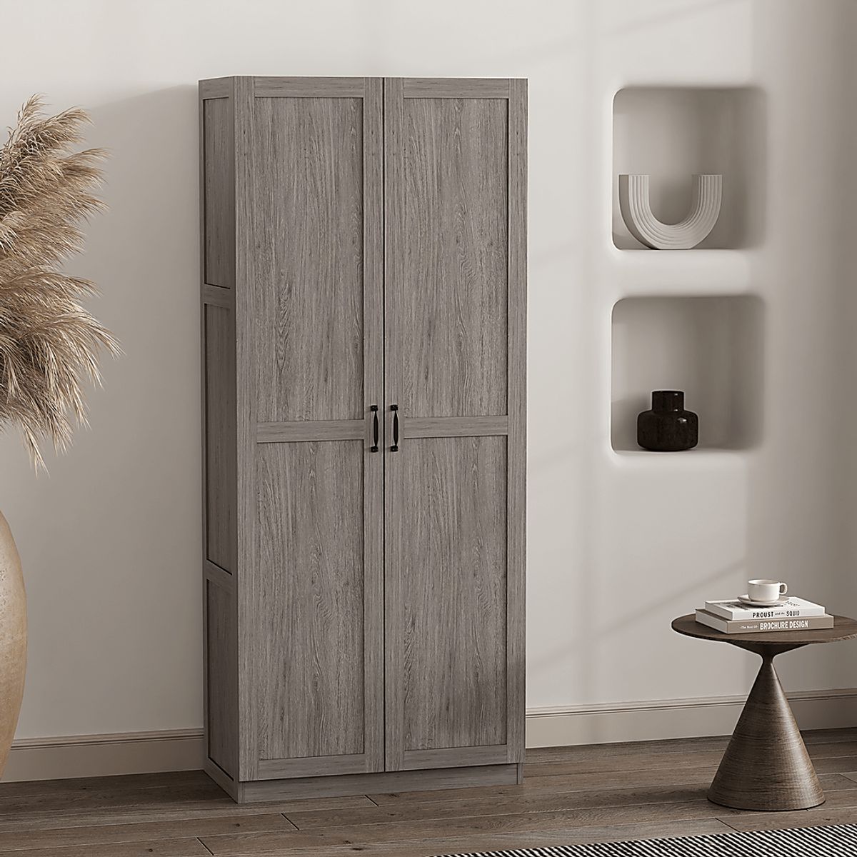Sawwares I Gray Storage Cabinet | Rooms to Go
