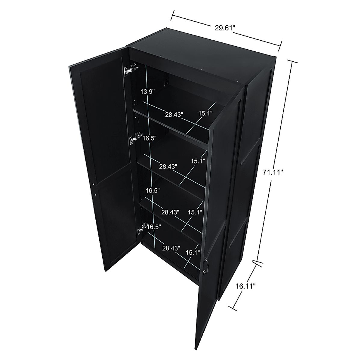 Sawwares II Black Black,Colors Storage Cabinet | Rooms to Go