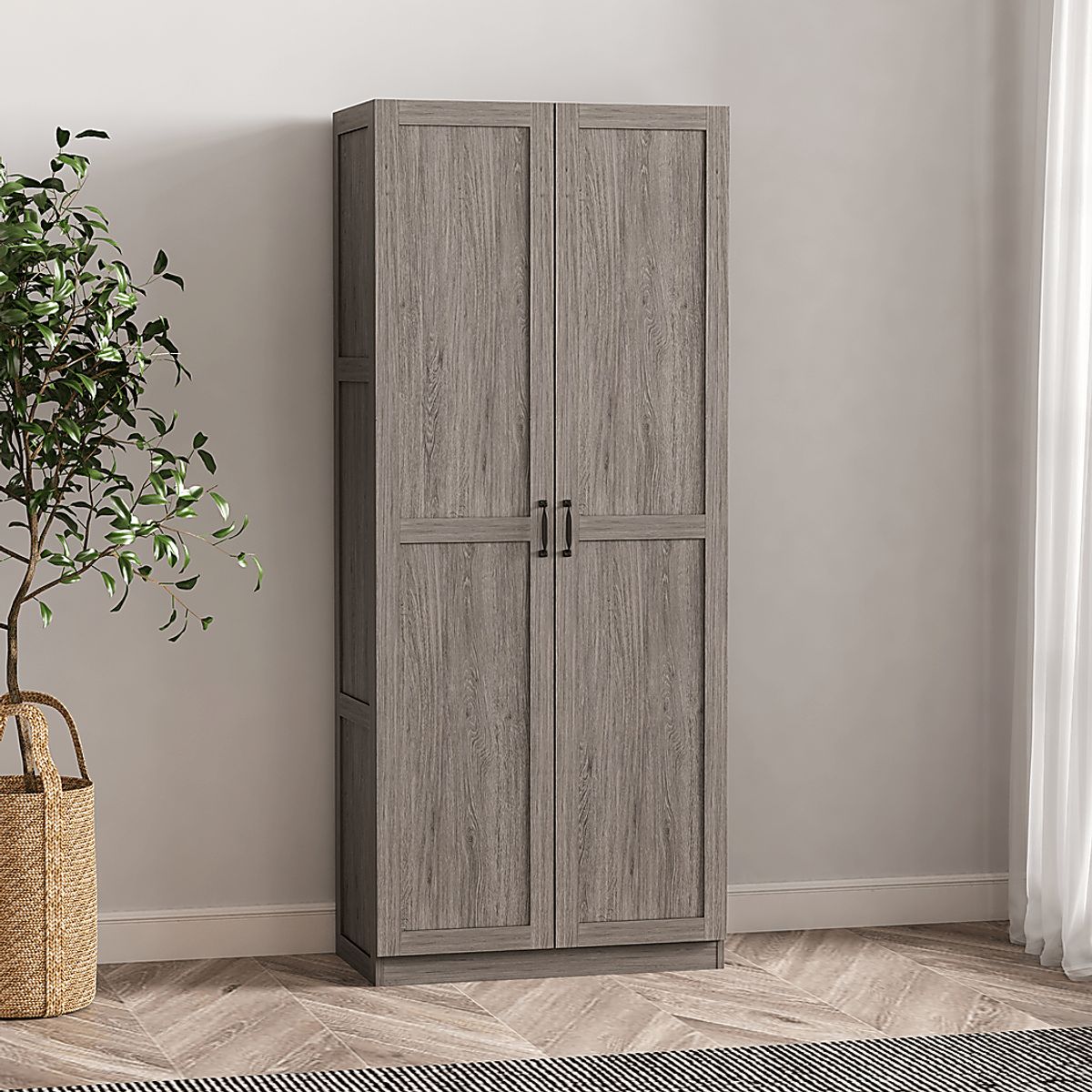 Sawwares II Gray Storage Cabinet | Rooms to Go