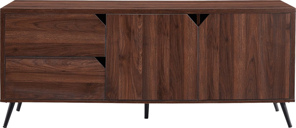 Sayers Walnut Dark Wood Console | Rooms to Go