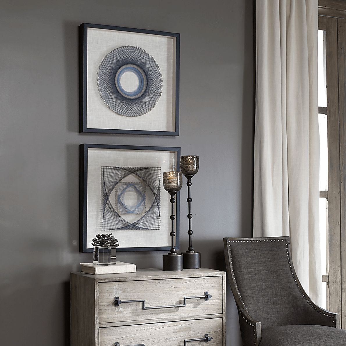 Schiller Blue Shadow Box, Set of 2 - Rooms To Go