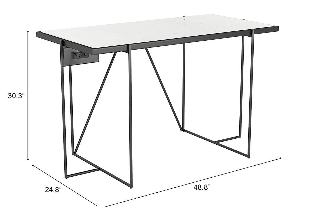 Schmar White Desk | Rooms to Go