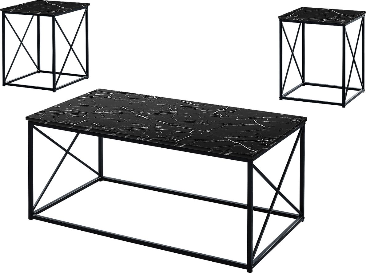 Screven I Black Black,Colors Cocktail Table Set, Set Of 3 - Rooms To Go
