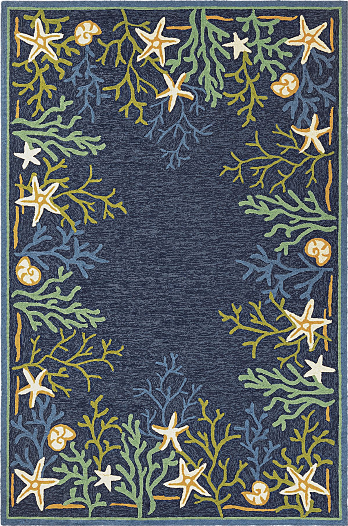 Sea Water Blue Polypropylene Fabric Outdoor Indoor/Outdoor Rug | Rooms ...