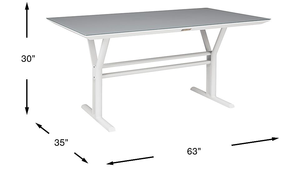Seagate White Outdoor Dining Table - Rooms To Go
