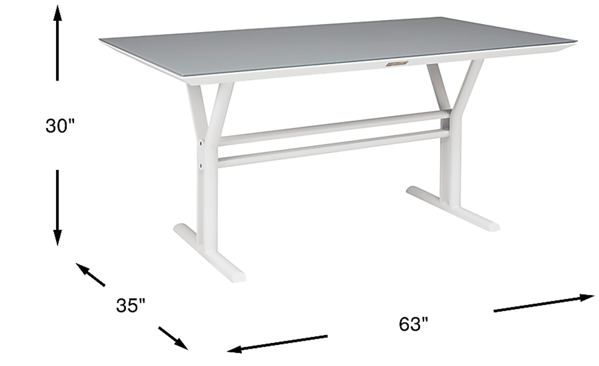 Seagate White Colors,White Aluminum Outdoor Dining Table | Rooms to Go