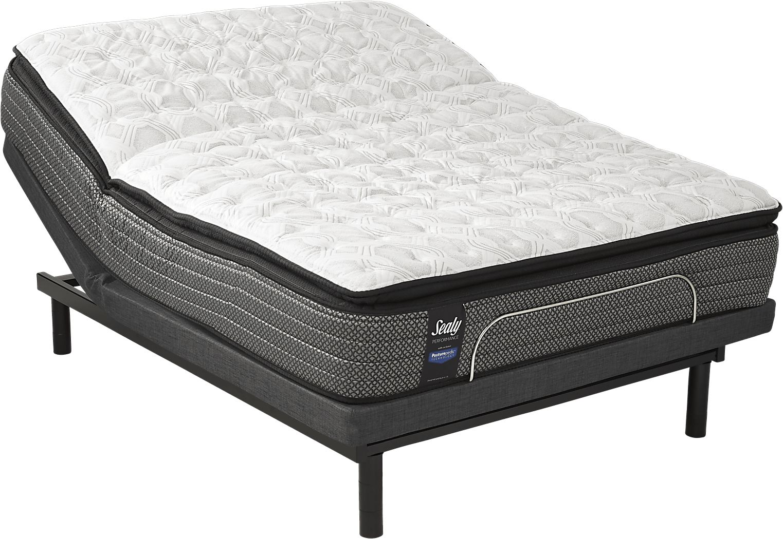 Sealy Performance Crystal Sand King Mattress with Sealy Ease Adjustable ...