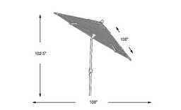 Seaport Indigo Blue Outdoor 9' Umbrella | Rooms to Go