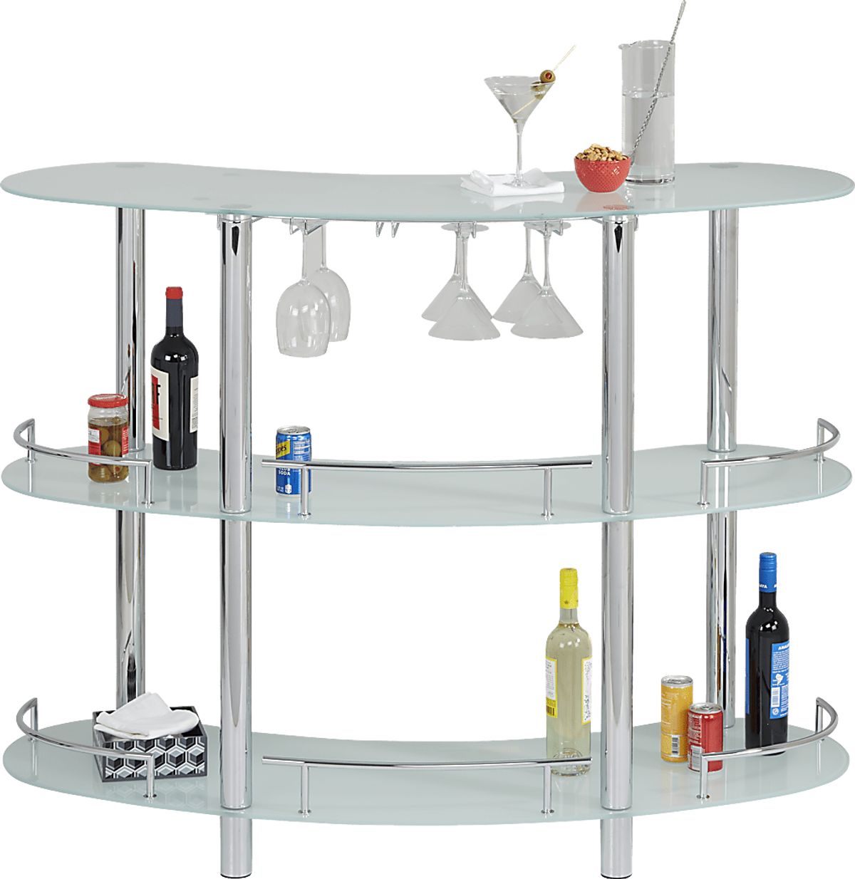 Searcy 3 Pc Chrome,Platinum Gray,Metal Black Adjustable Height ...