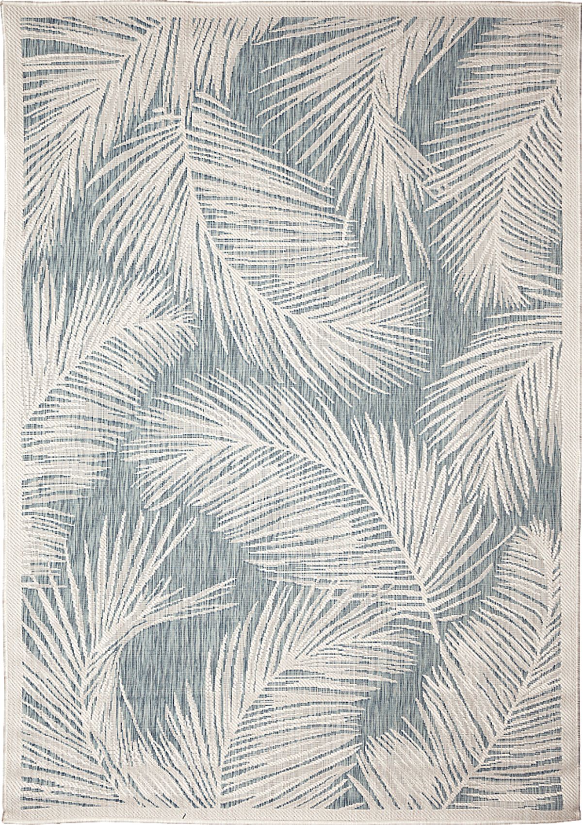 Seaside Winds Aqua Blue Outdoor Rug | Rooms to Go