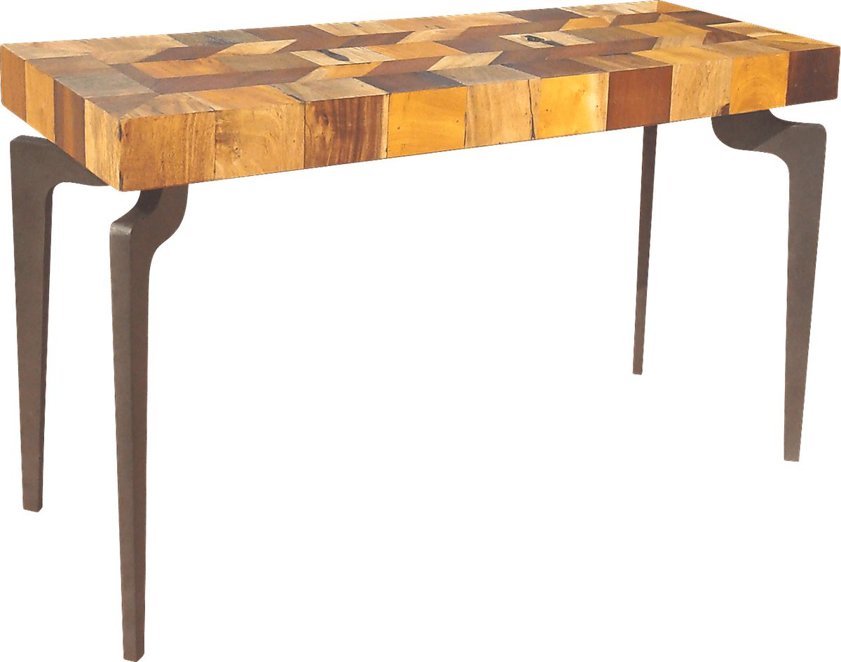 Seldon Natural Light Wood Console Table | Rooms to Go
