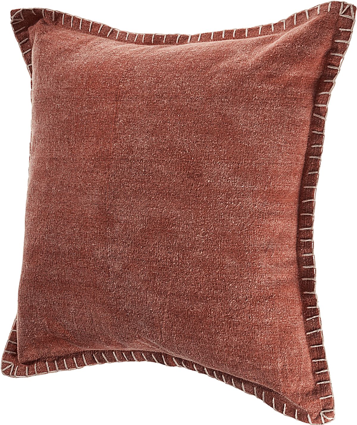 Burroy Red Cotton Fabric Throw Pillow | Rooms to Go