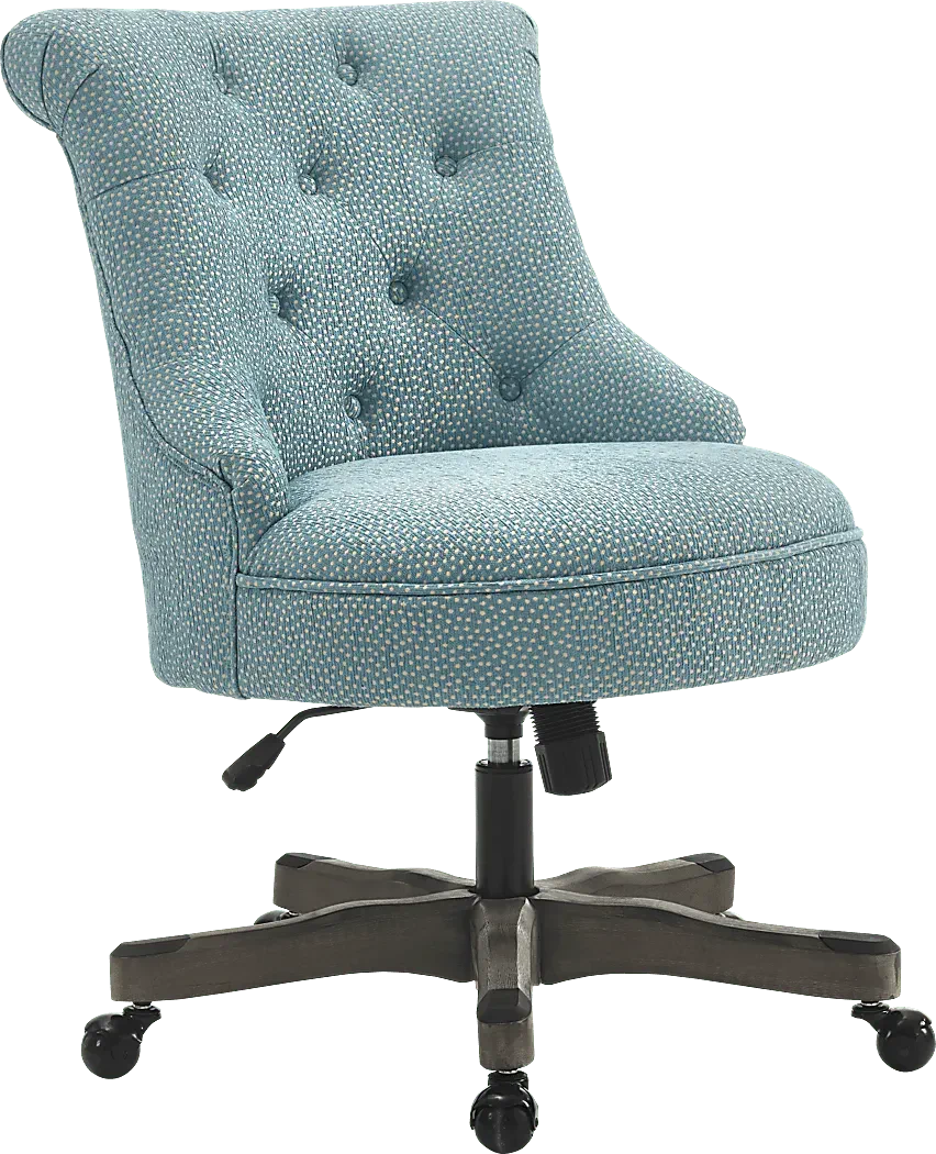 Selvarosa Light Blue Desk Chair | Rooms to Go
