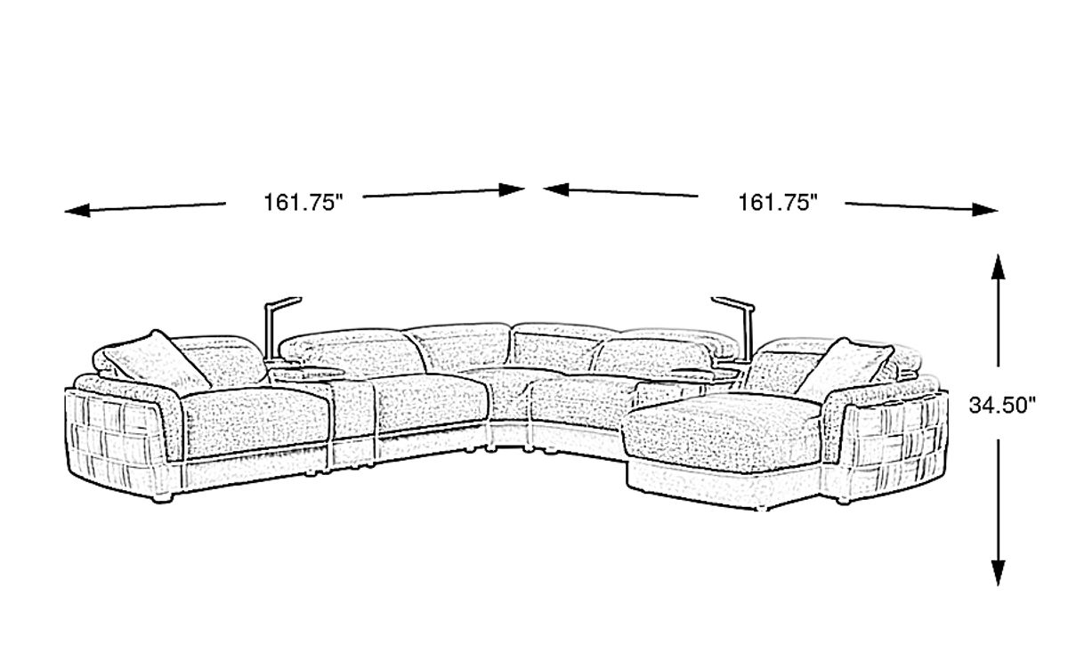 Cindy Crawford Seneca Falls Gray Woven 7 Pc Dual Power Reclining ...