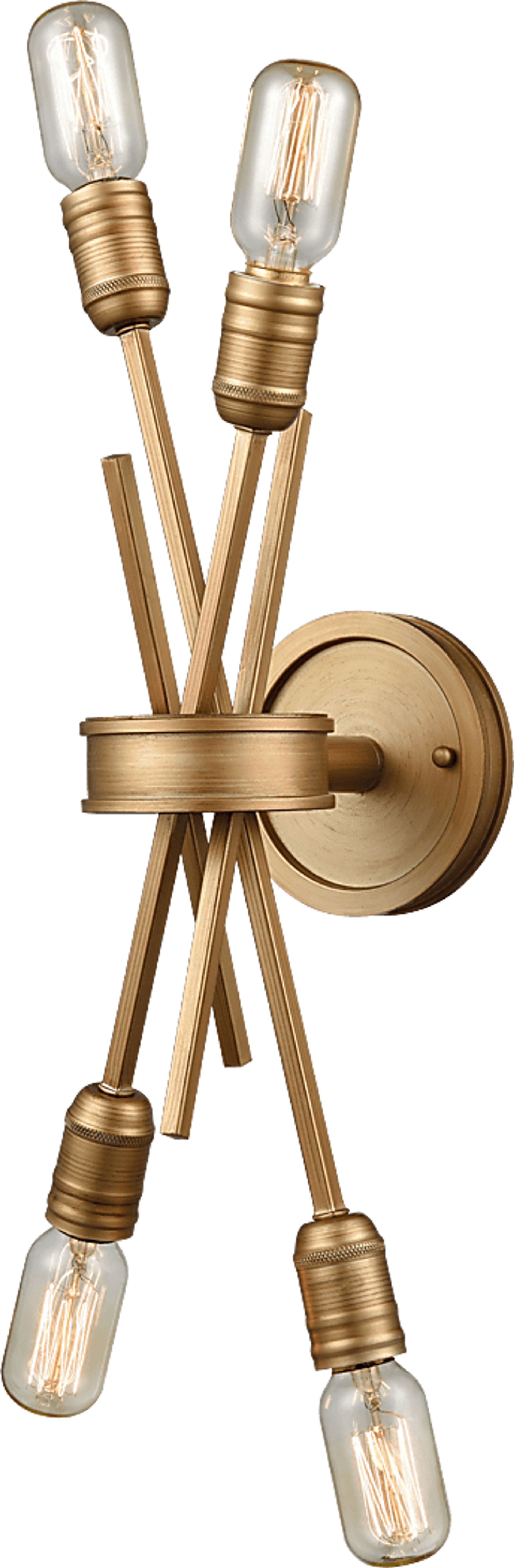 Senoj Street Gold Yellow Sconce | Rooms to Go