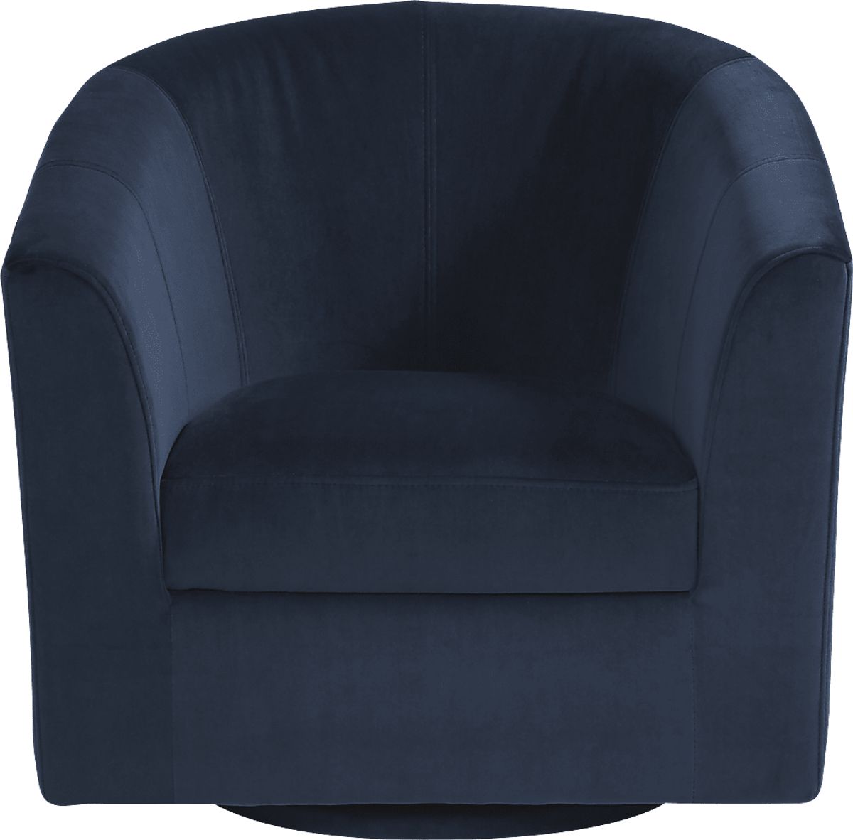 Sentosa Navy Blue Velvet Plush Swivel Accent Chair | Rooms to Go