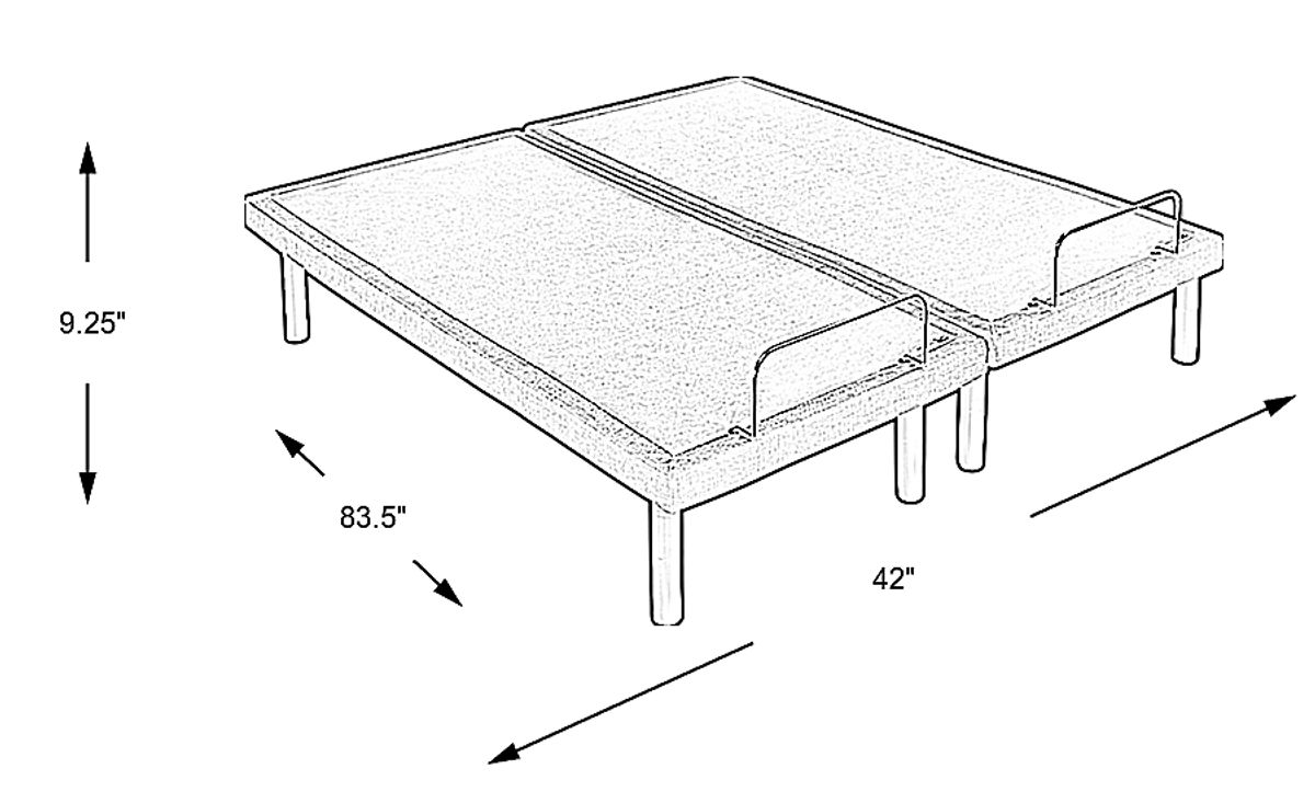 Serta Motion Essentials V Split California King Adjustable Base | Rooms ...