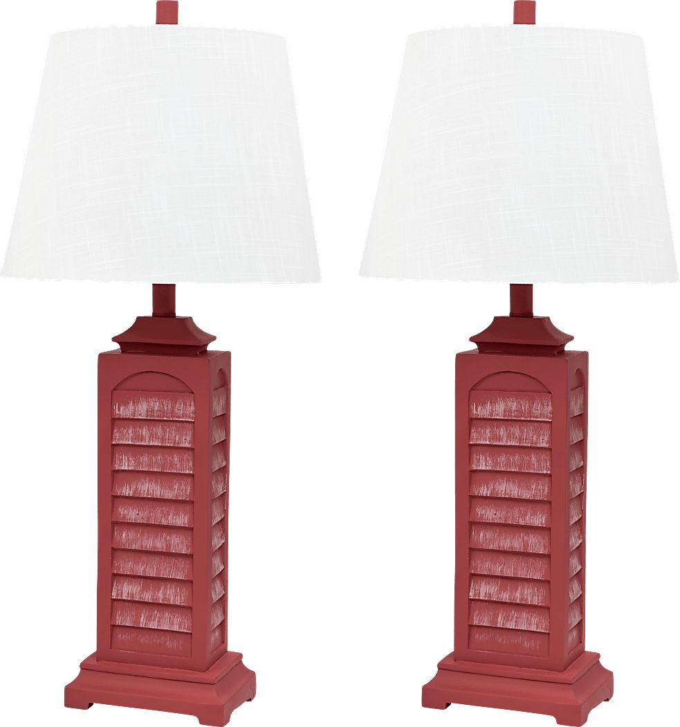 Greenlawn Red Lamp, Set of 2 - Rooms To Go