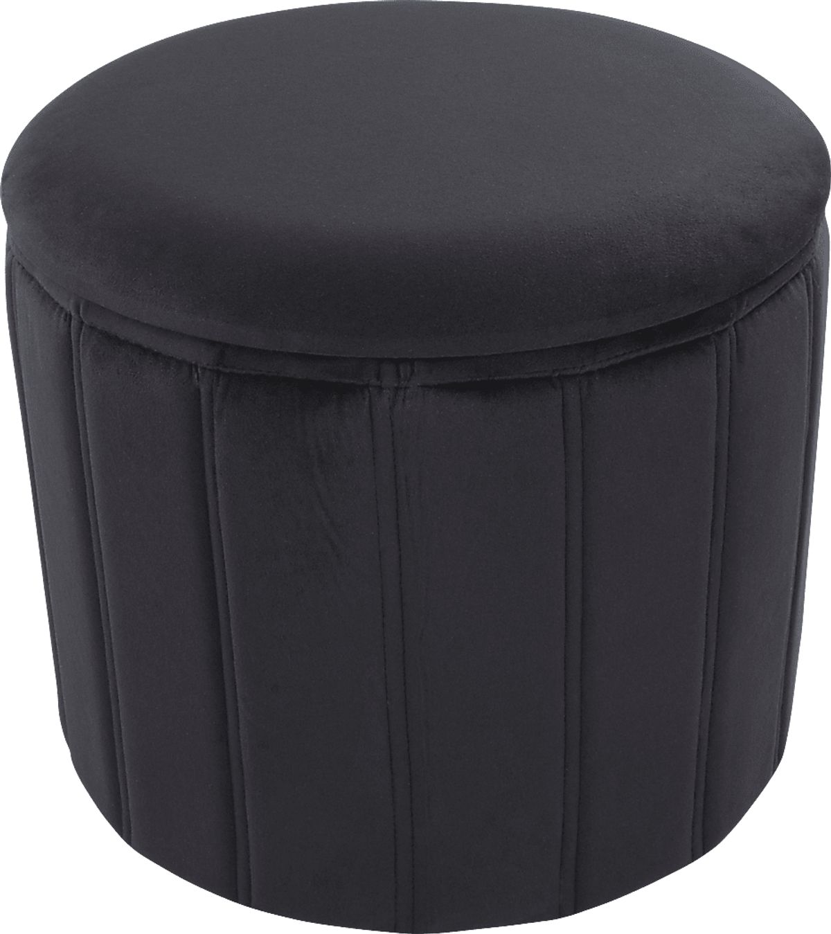 Sharynwood Black Velvet Plush Storage Ottoman | Rooms to Go
