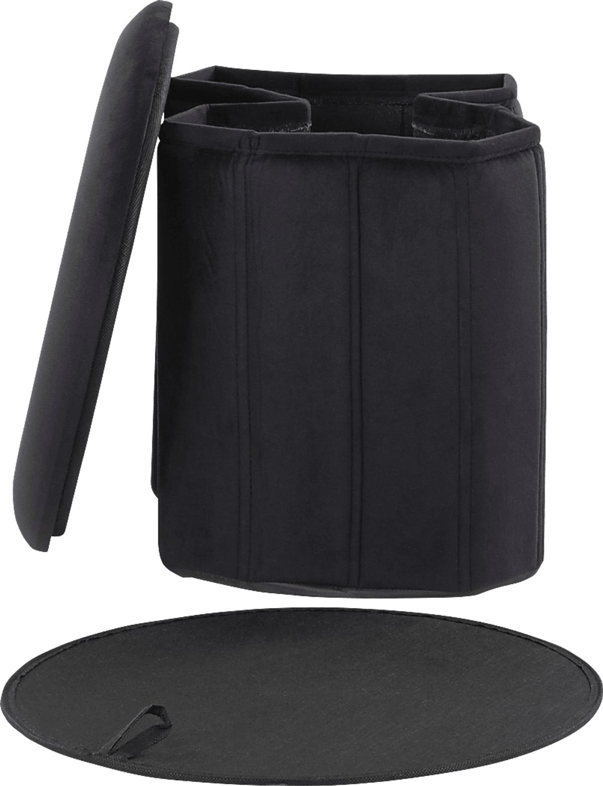 Sharynwood Black Velvet Plush Storage Ottoman | Rooms to Go