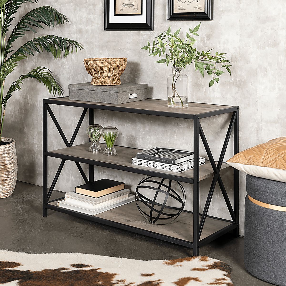 Booker Gray Bookcase | Rooms to Go