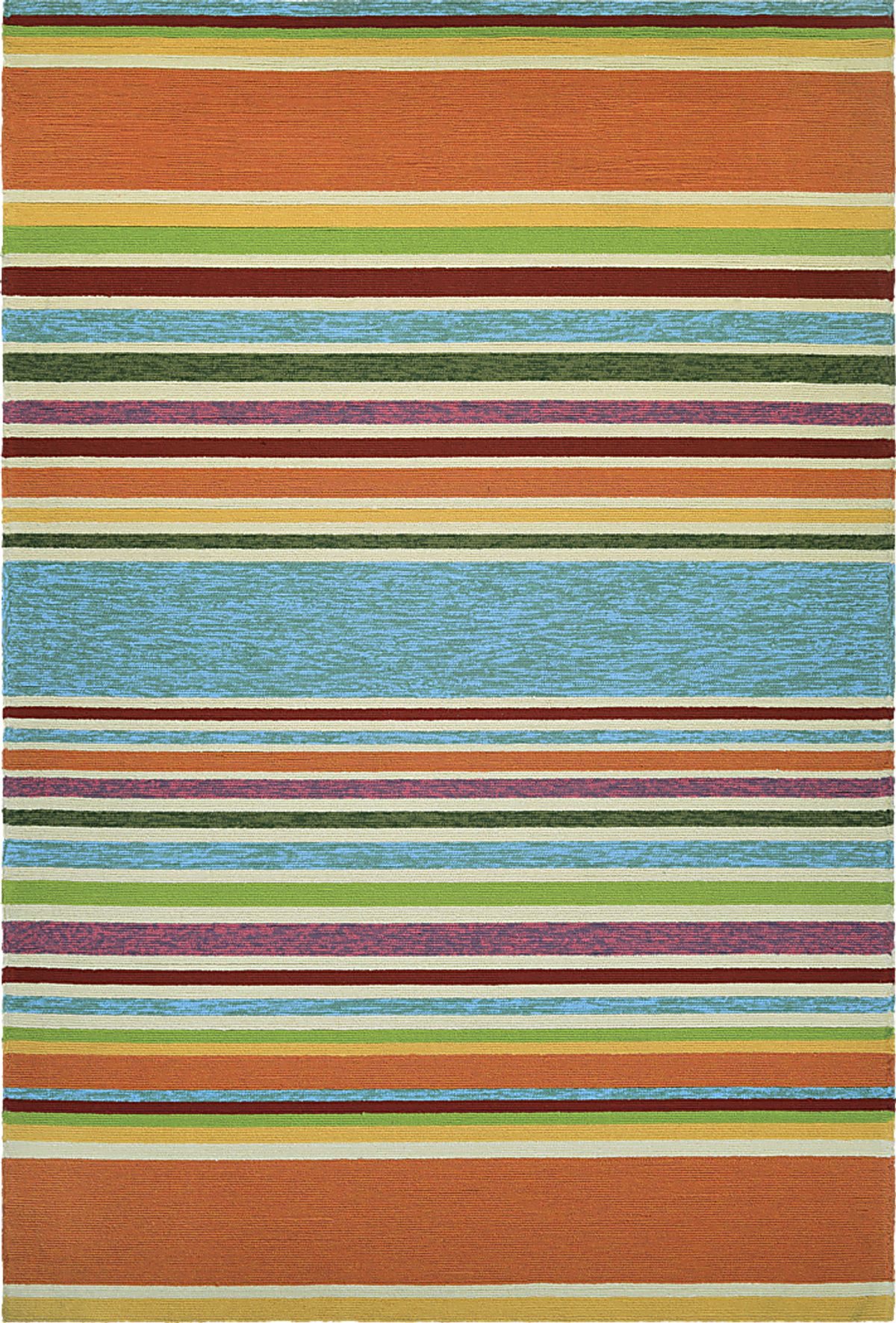 Sherbet Stripe Orange Orange,Red Polypropylene Fabric Outdoor Indoor ...