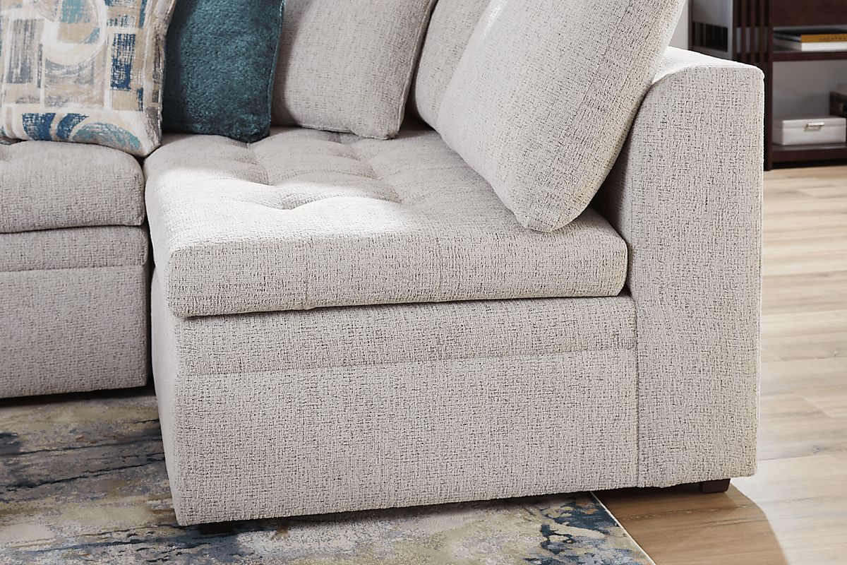 Cindy Crawford Sheridan Place 5 Pc Gray Chenille Fabric Living Room Set ...