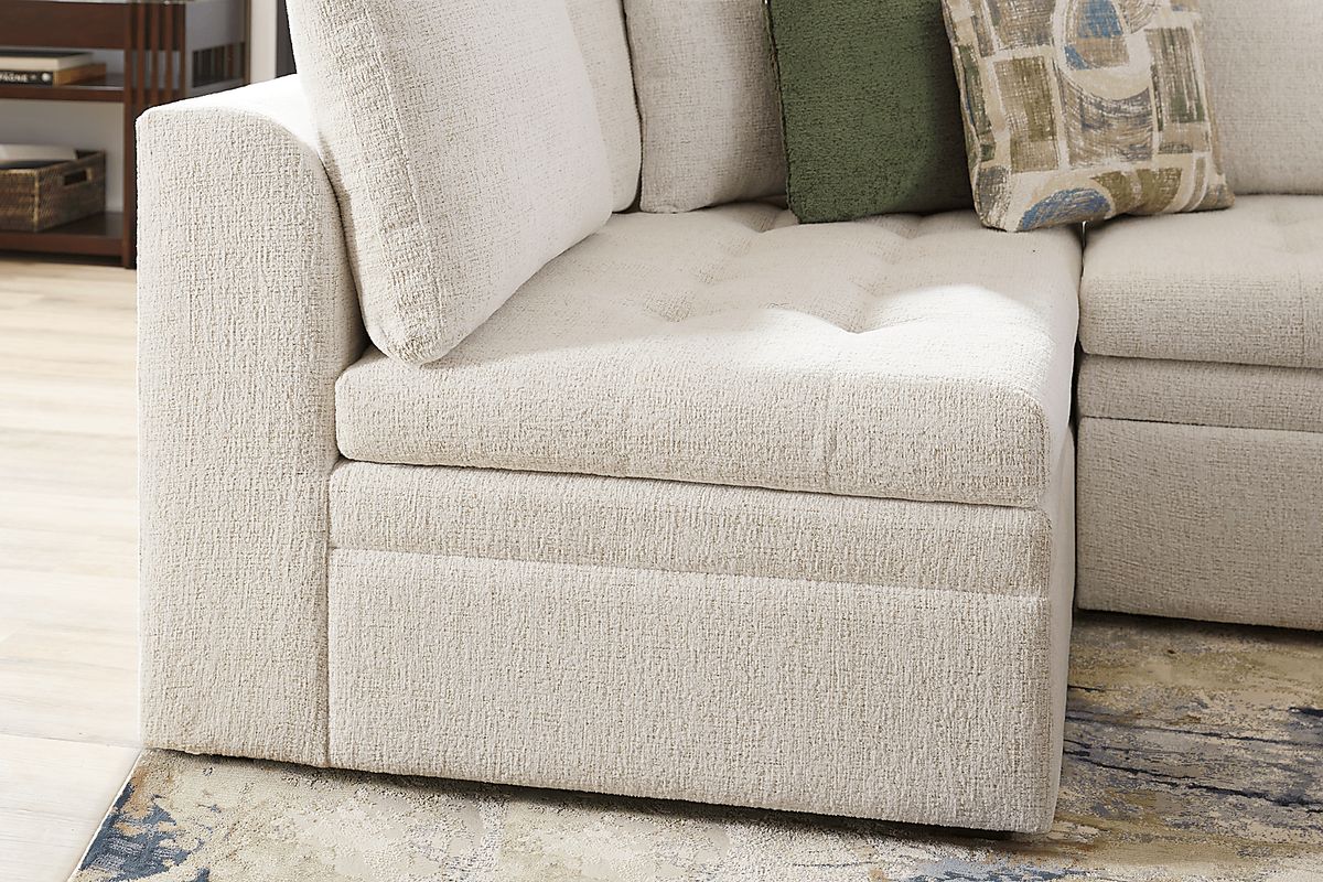 Cindy Crawford Sheridan Place Off-White Beige,White Chenille Fabric 3 ...