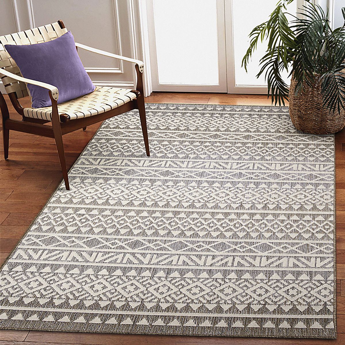Sherrich Gray Outdoor Rugs | Rooms to Go