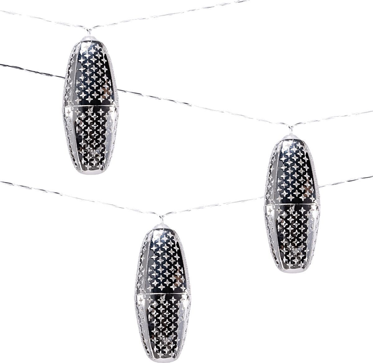 Shimmering Starscape Silver Gray Outdoor String Lights | Rooms to Go