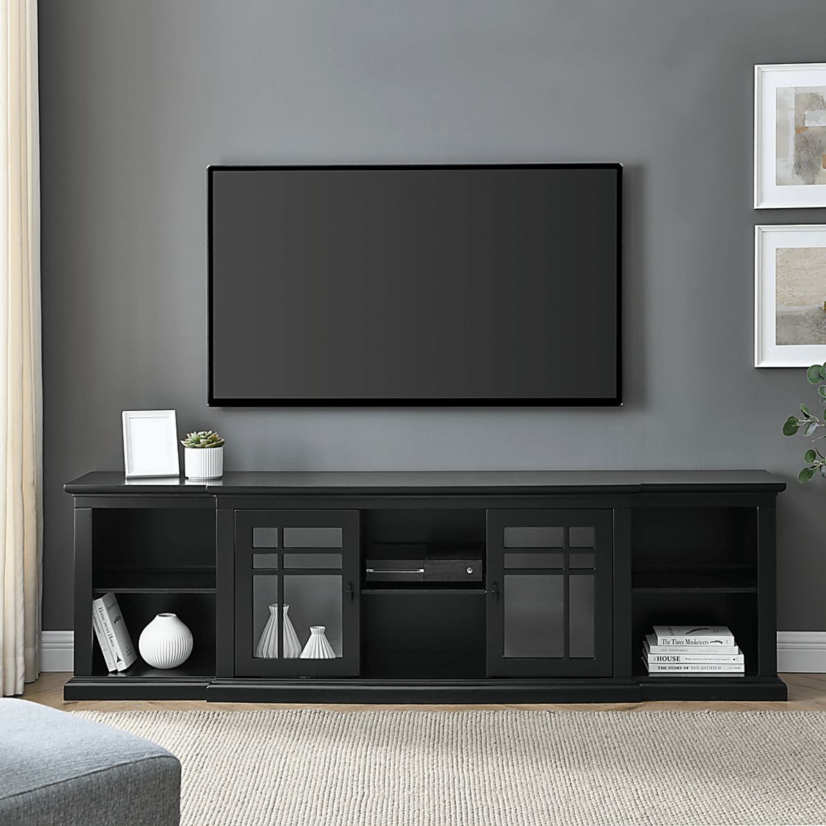 Shorecove Black 80 in. Console - Rooms To Go