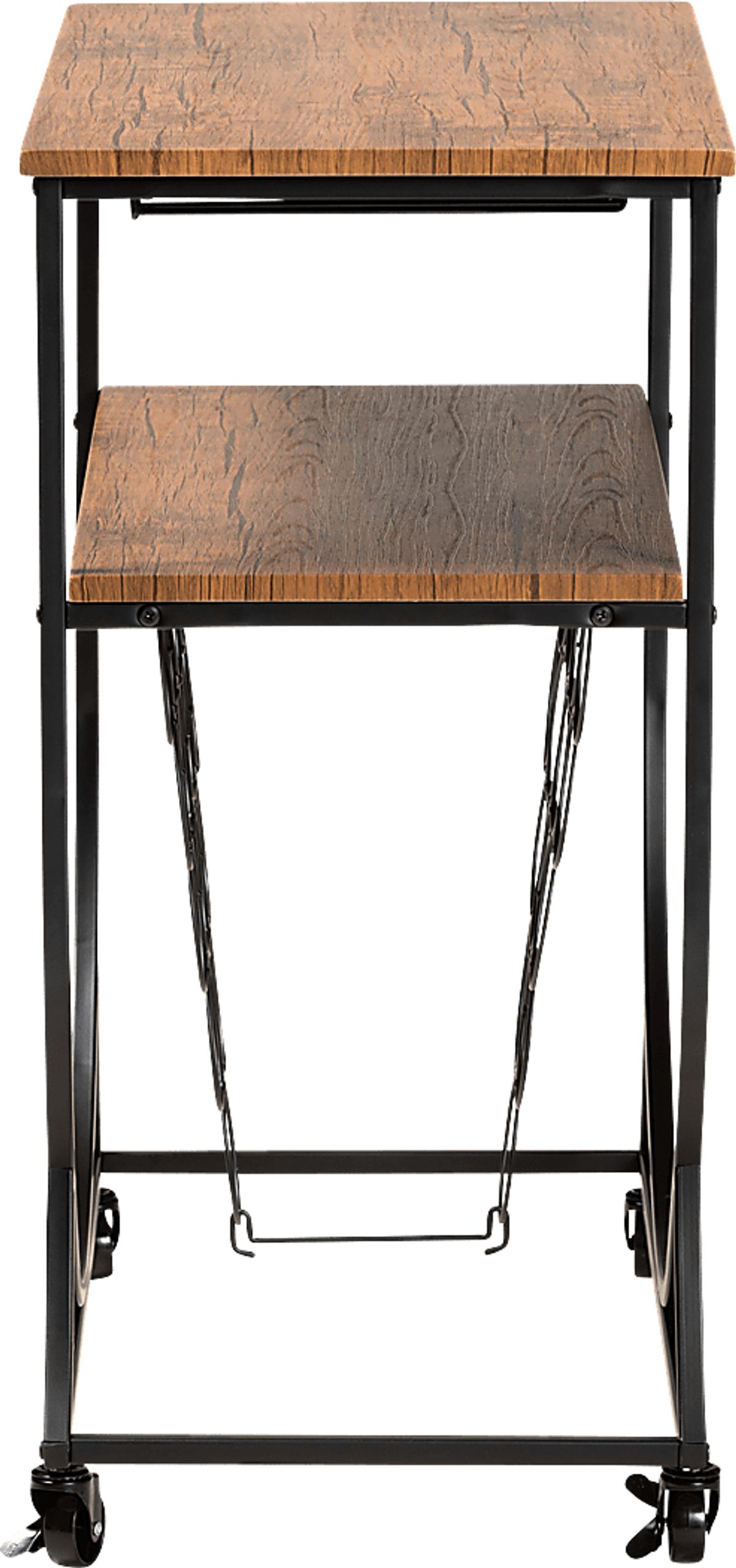 Shubel Light Wood Fruitwood Walnut Brown Bar Cart | Rooms to Go