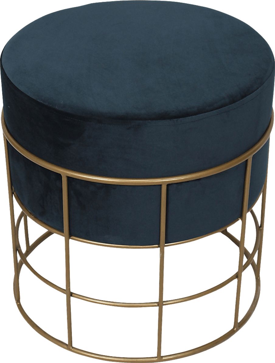 Sidell Dark Blue Ottoman - Rooms To Go