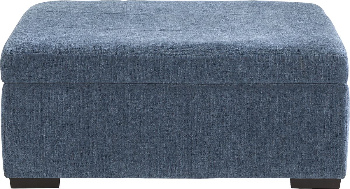 Sienna Way 5 Pc Blue Chenille Fabric Living Room Set With 2 Pc ...