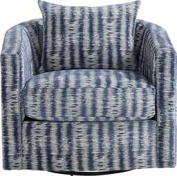 Sienna Way Blue Chenille Fabric Swivel Accent Chair | Rooms to Go