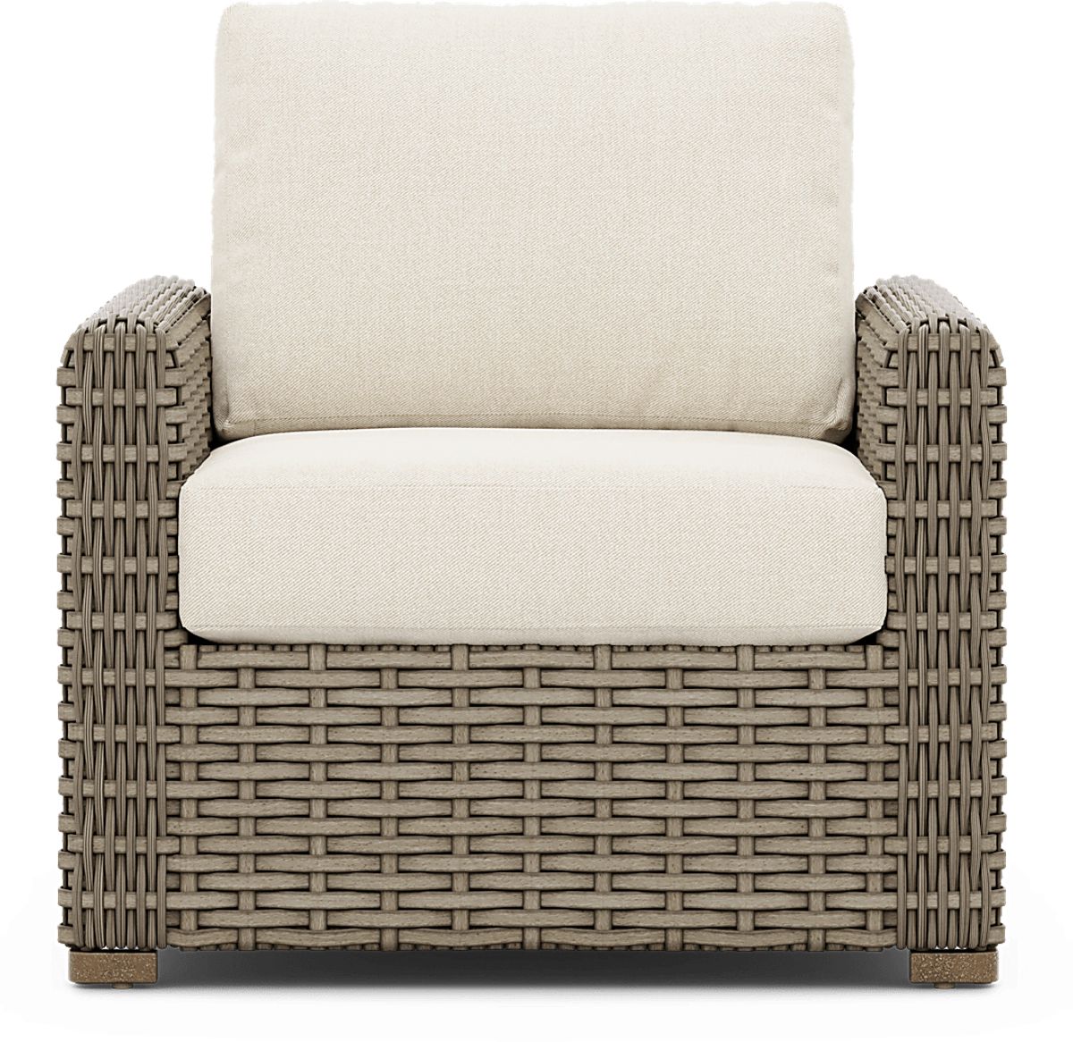 Siesta Key Driftwood Light Wood Desert Yellow Wicker Outdoor Chair ...