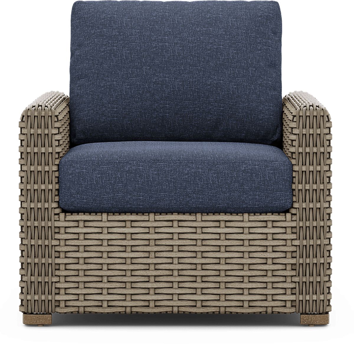 Siesta Key 3 Pc Driftwood Light Wood Ink Blue Wicker Outdoor Seating ...