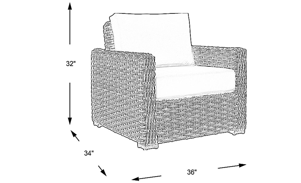 Siesta Key Wicker Ink Blue Outdoor Chair | Rooms to Go