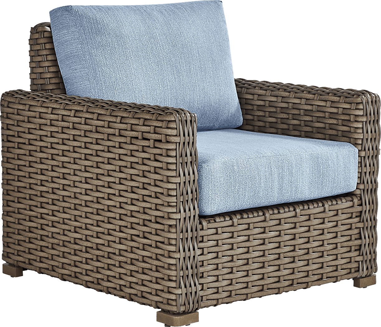 Siesta Key Driftwood Light Wood Steel Gray Wicker Outdoor Chair | Rooms ...