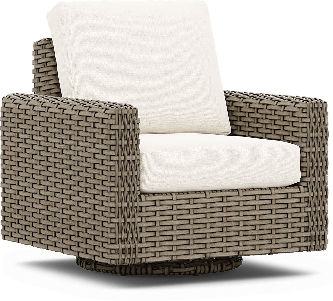 Siesta Key Driftwood Light Wood Desert Yellow Wicker Outdoor Sofa ...