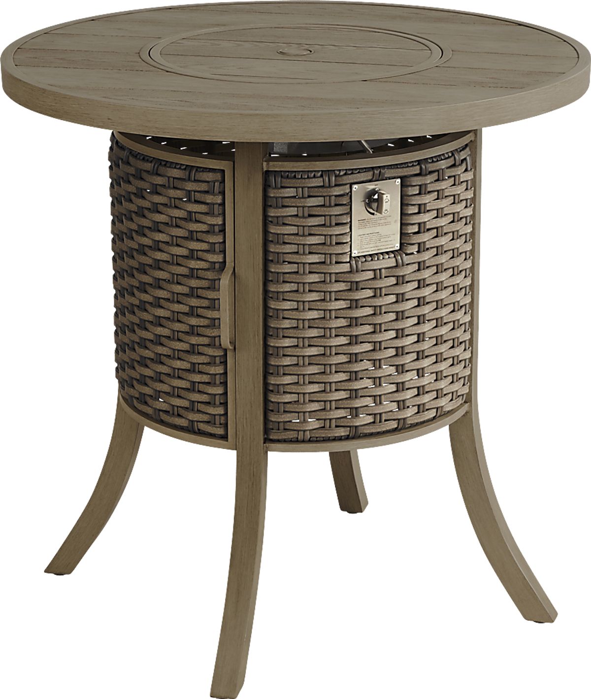 Siesta Key Gray Aluminum Outdoor Fire Bar Table | Rooms to Go