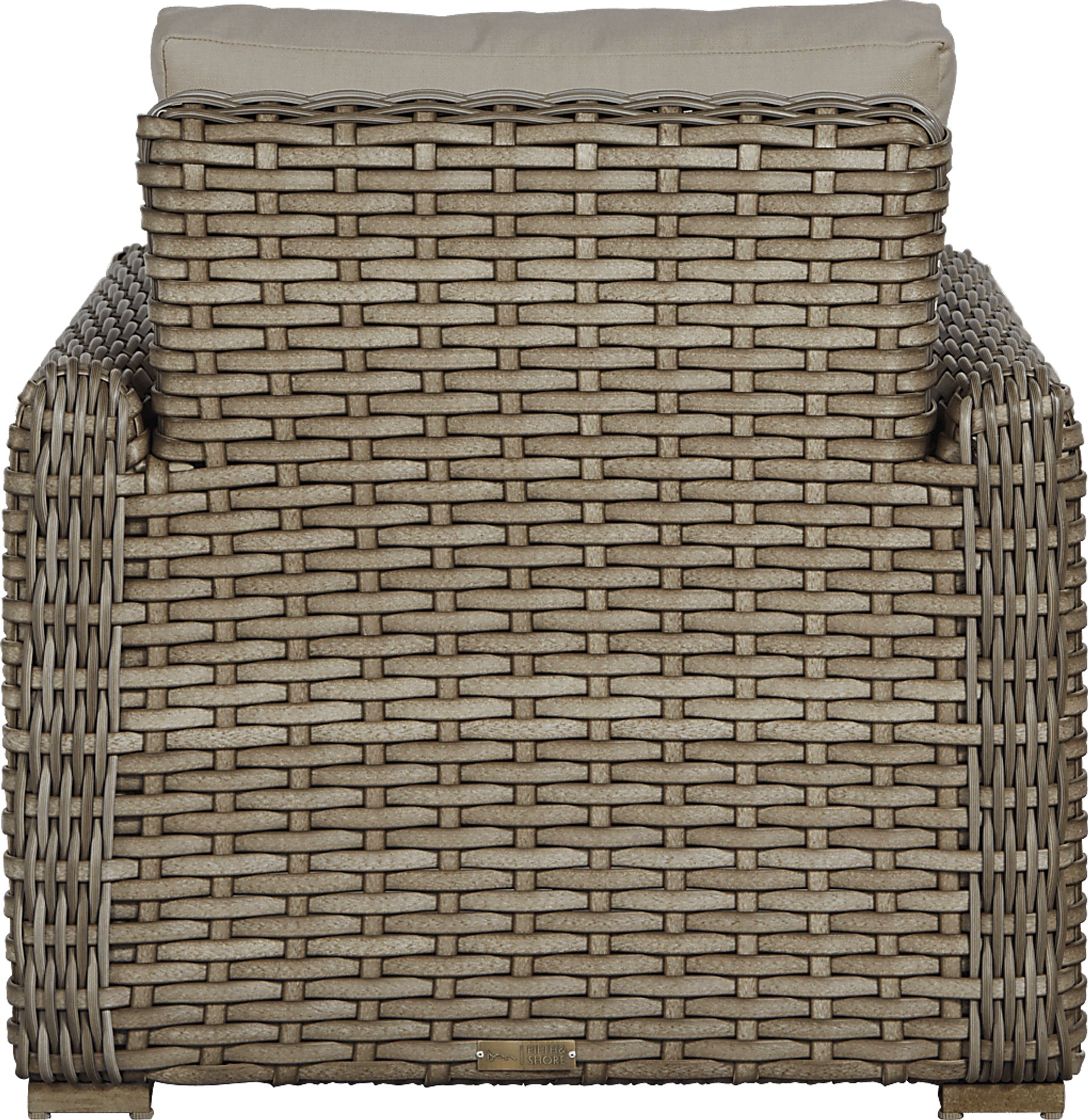 Fifth & Shore Siesta Key Wicker Sand Beige Outdoor Chair | Rooms to Go