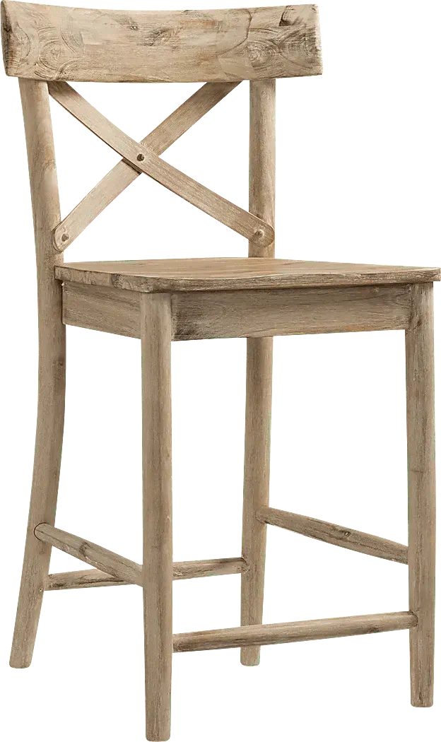 Signalstar Natural Light Wood Brown Counter Stool, Set Of 2 | Rooms to Go