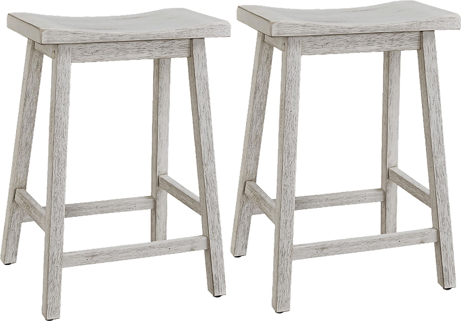 Silassie White Counter Stool Set Of 2