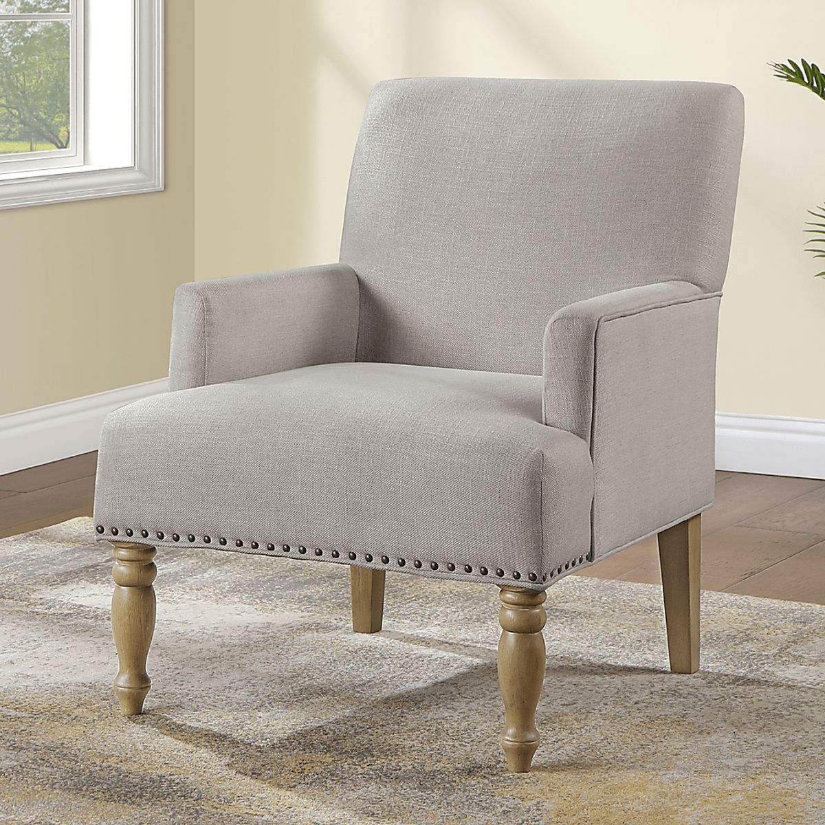 Sillas Beige Polyester Fabric Arm Chair | Rooms to Go