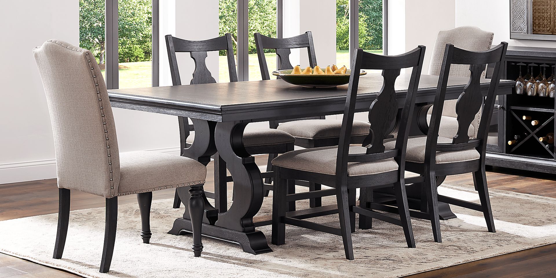 Sillsbee Place Black Black,Colors Rectangle Dining Table | Rooms to Go