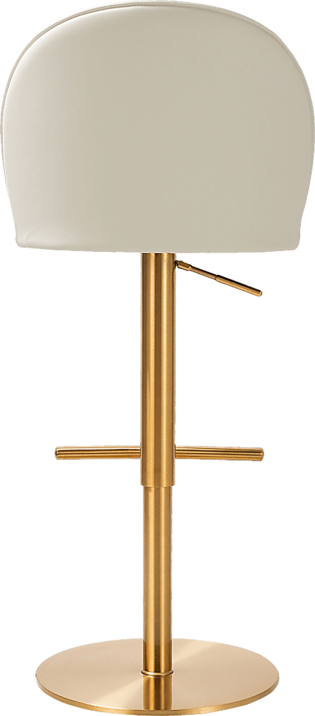 Silsbee Cream Beige Polyurethane Fabric Adjustable Height,Swivel ...