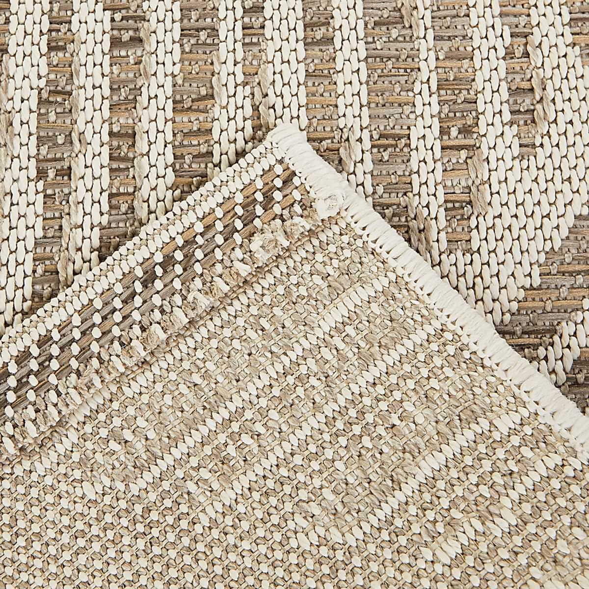 Simeon Tan Beige,Brown Polypropylene Fabric Outdoor Rug | Rooms to Go