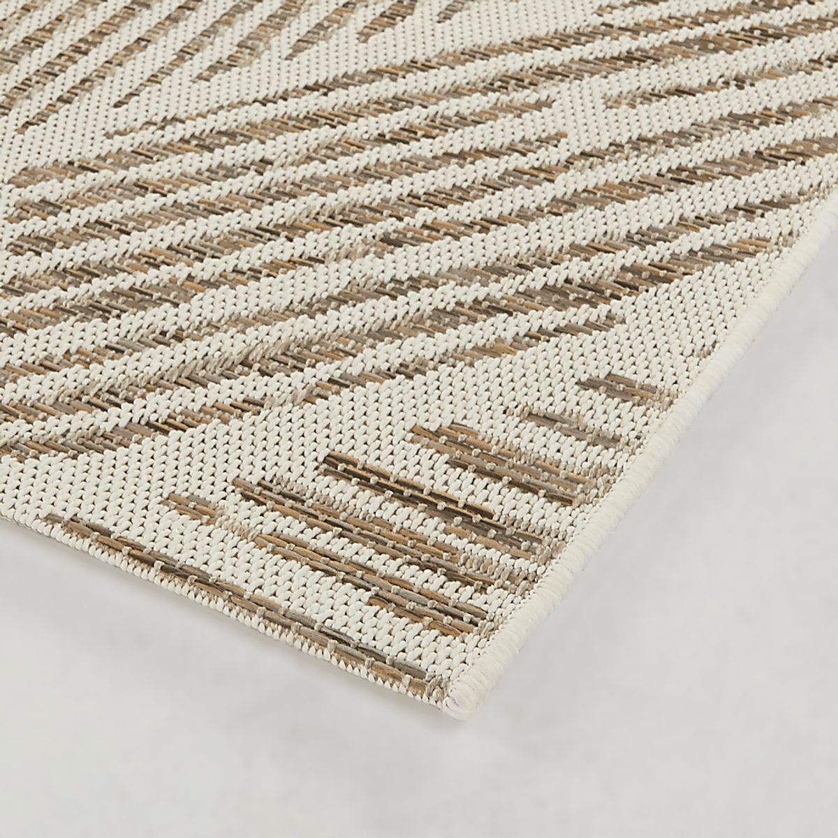 Simeon Tan Beige,Brown Polypropylene Fabric Outdoor Rug | Rooms to Go